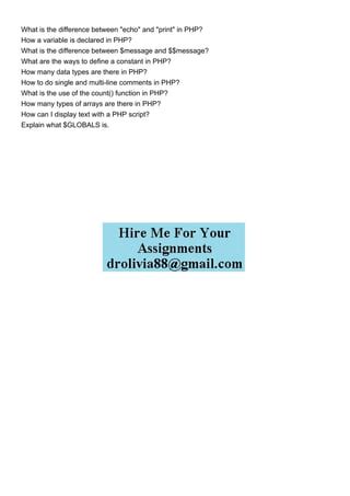 What Is The Difference Between Echo And Print In PHP Ho Pdf