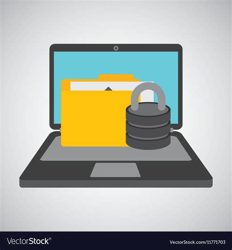 Folder Data Security System Technology Royalty Free Vector