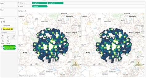 how to pin a location with lat lon information on density map