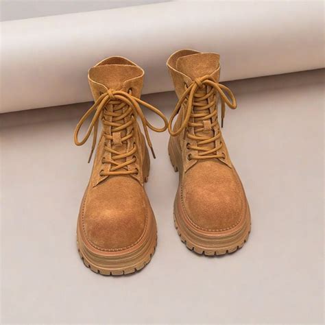 Ботинки Женский Miu коричневый размер 37 Демисезон Шнурки Платформа Шнуровка Китай купить C