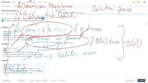 Demo Class Gomaster Coding Interviews Aug Dec 2022 Leetcode Problem Missing Number Youtube