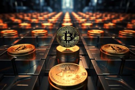 premium ai image blockchain bitcoin token and smart contract the