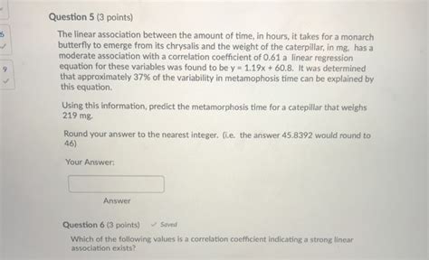 Solved Question Points The Linear Association Chegg Com