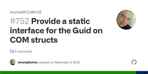 provide a static interface for the guid on com structs · issue 752