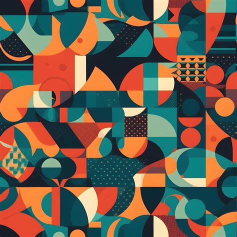 Premium Ai Image An Abstract Pattern With Overlapping Geometric Shapes And A Bold Contrasting