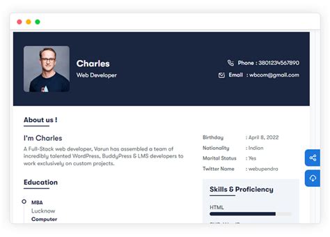 Buddypress Resume Manager Design User Portfolio Wbcom Designs