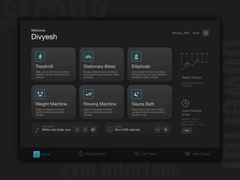Fitness Gym Interface By Upasana Joshi On Dribbble