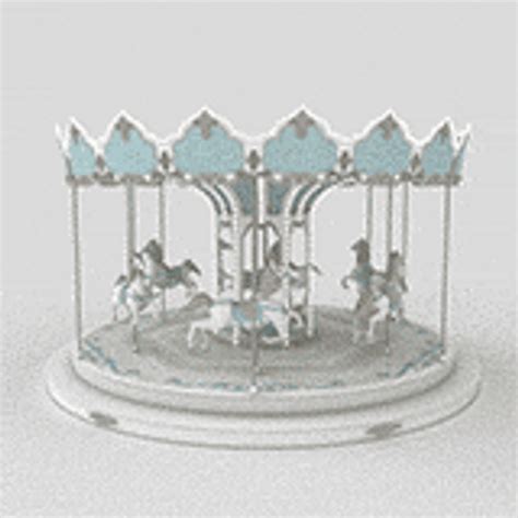 Whimsical Carousel 3d Model Low Poly Fantasy Design