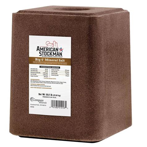 American Stockman Trace Mineralized Salt 50 Lb Block
