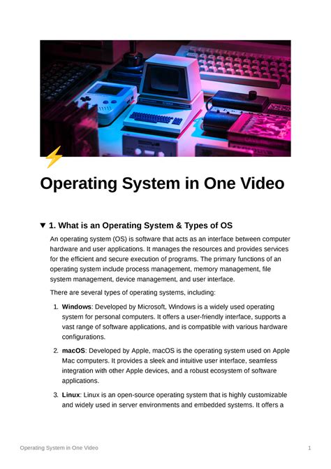 Os Shorts Notes ⚡ Operating System In One Video 1 What Is An Operating System And Types Of Os