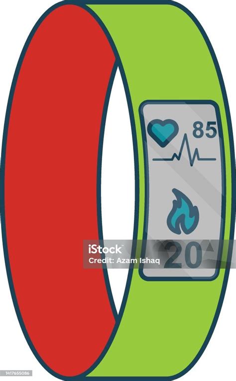 건강한 라이프 스타일 벡터 아이콘 디자인을위한 팔찌 웨어러블 기술 기호 사물의 개인 인터넷 기호 기술 Togs 스톡 일러스트레이션 스마트 팔찌 개념 가상현실에 대한 스톡