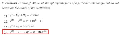 solved in problems 21 through 30 set up the appropriate