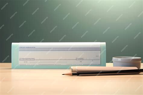 Premium Photo An Upclose Image Focusing On A Blank Cheque