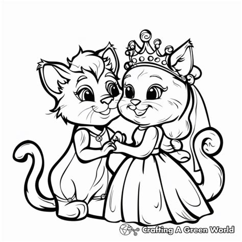 Princess Cat Coloring Pages Free And Printable
