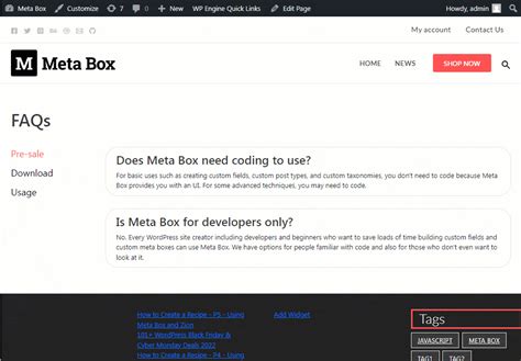 creating an faqs page mb views meta box documentation
