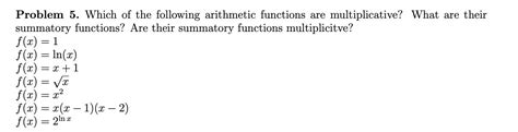 problem 5 which of the following arithmetic