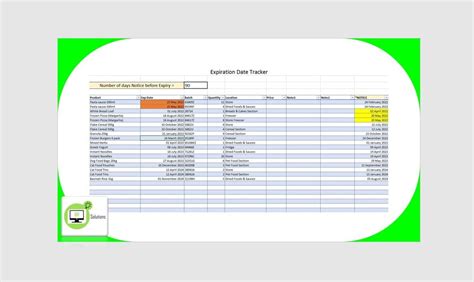 Expiration Date Tracker Excel Template For Small Businesses Etsy