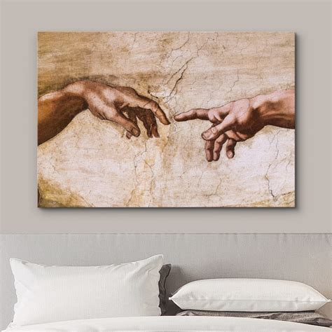 Idea4wall The Creation Of Adam Closeup By Michelangelo Spiritual