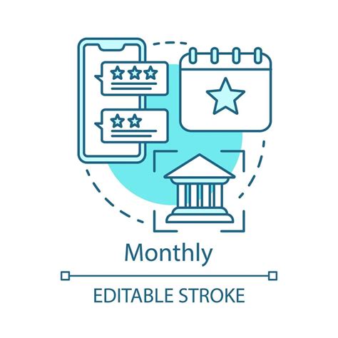Monthly Concept Icon Ar Tool Subscription Tariff Idea Thin Line