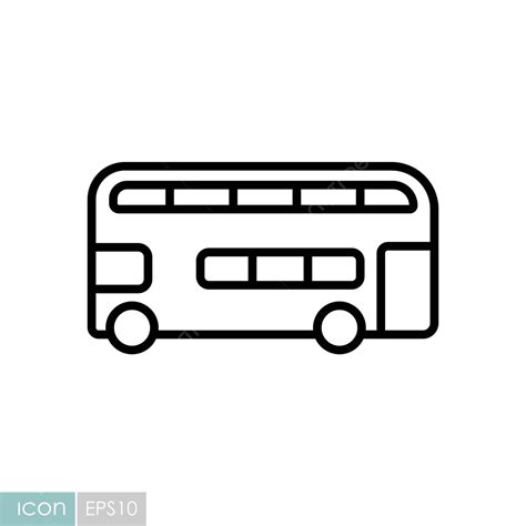 Double Decker Bus Flat Vector Icon Double Isolated English Vector Double Isolated English Png