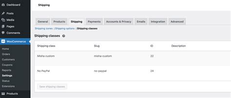 how to get shipping class id or slug in woocommerce