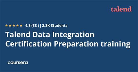 Talend Data Integration Certification Preparation Training Coursya