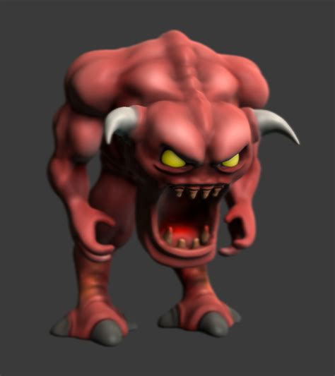 Doom Pinky Demon Work In Progress Mudbox Render By S13n1 On Deviantart