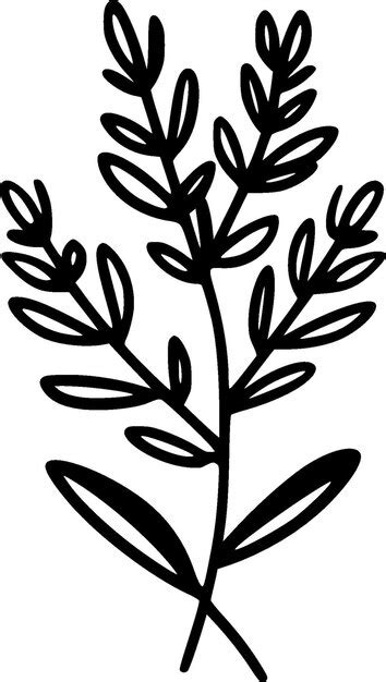 Lavendel Minimalistische Und Flache Logo Vektor Illustration Premium Vektor