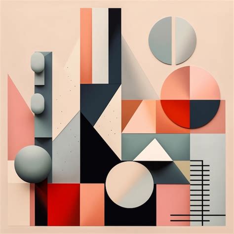 Premium Ai Image Geometric 3d Abstraction Generative Ai