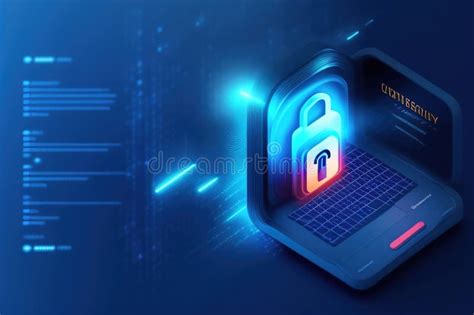 Generative Ai Cybersecurity Concept Cloud And Information Stock Illustration Illustration Of