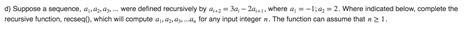 Solved D Suppose A Sequence Aj A2 A3 Were Defined