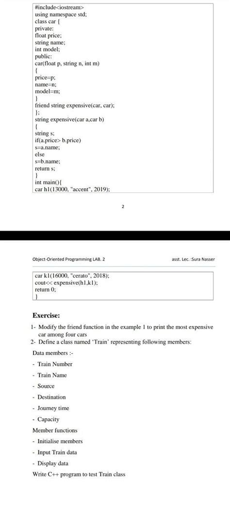 Solved Include Using Namespace Std Class Car Private Chegg Com