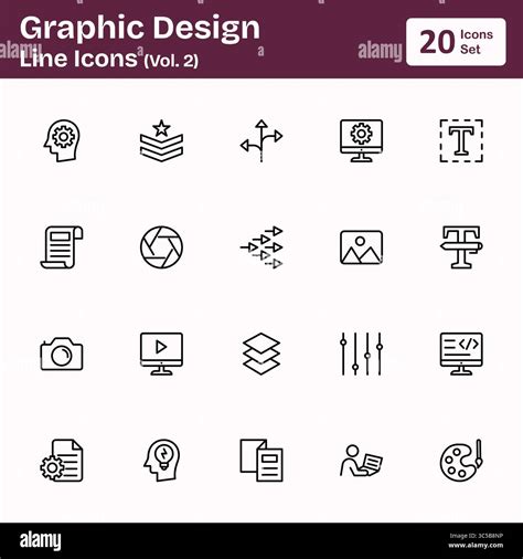 Creative Process Line Icons Stock Vector Images Alamy