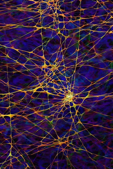 High Resolution Visual Representation Of Interconnected Neurons Transferring Vital Information