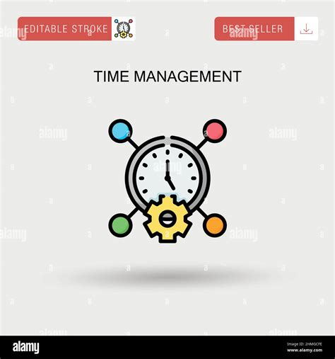Time Management Simple Vector Icon Stock Vector Image Art Alamy