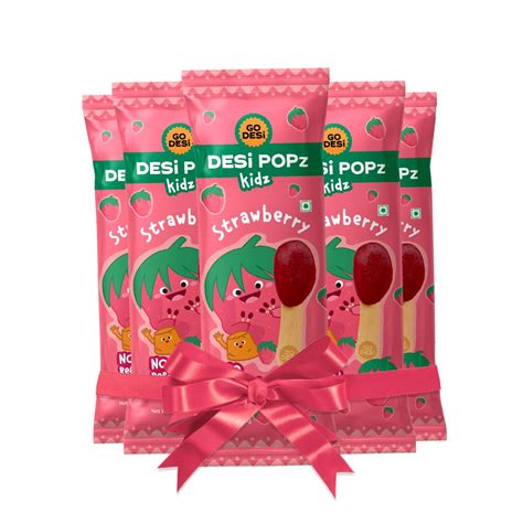 Go Desi Strawberry Candy Desi Popz 36 Pieces Hand Made Sticker