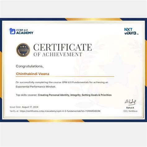 Nxtwave Achievement Consistency Learning Integrity Settinggoals