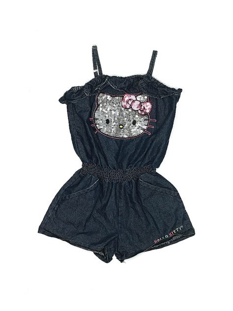 Hello Kitty 100 Cotton Blue Romper Size 7 60 Off Thredup