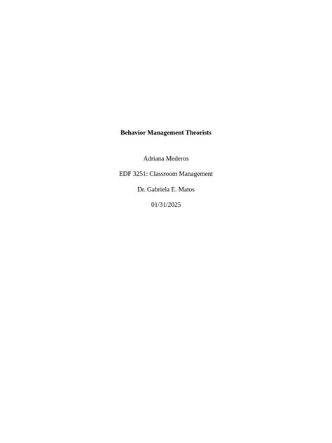 Edf3251 Classroom Management Assignment Template Copy 3 Pdf Classroom Management Behaviorism