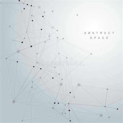 Black Connect Dot Line Connect On Grey Background Abstract Vector Background Technology