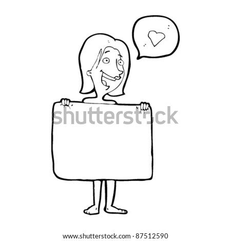 Cartoon Naked Woman Covering Self Towel Stock Vector Shutterstock