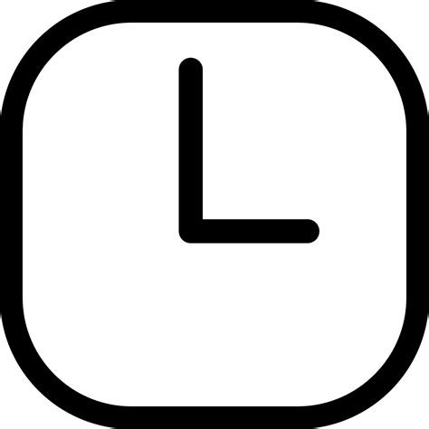 Thin Line Art Clock Icon On White Background 24923923 Vector Art At