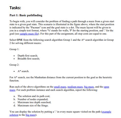 Tasks Part 1 Basic Pathfinding To Begin With You