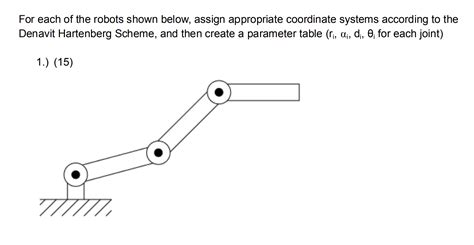 solved for each of the robots shown below assign