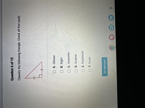 classify the following triangle check all that apply