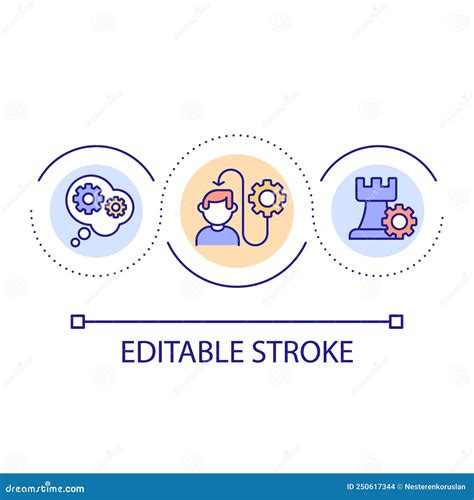 Logical Thinking Skill Loop Concept Icon Stock Vector Illustration Of Linear Vector 250617344