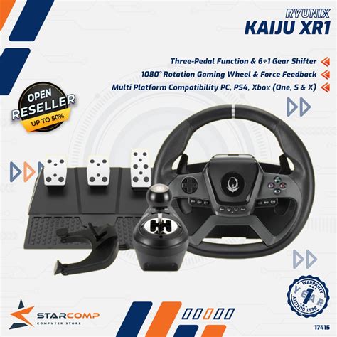 Jual Sades Ryunix Kaiju XR Force Feedback Racing Steering Wheel