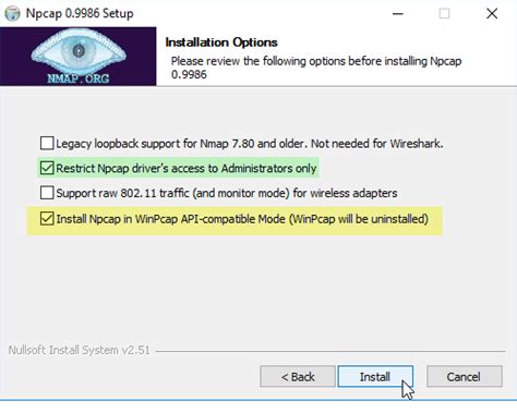 WinPcap Npcap Installation WinPcap For Windows WinPcap Npcap Is Recommended Traffic