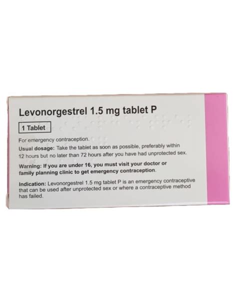Levonorgestrel 1 5mg Emergency Contraception
