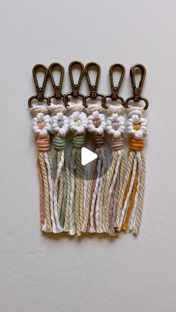 megan raleigh on instagram macrame flower keychains 🌼💛